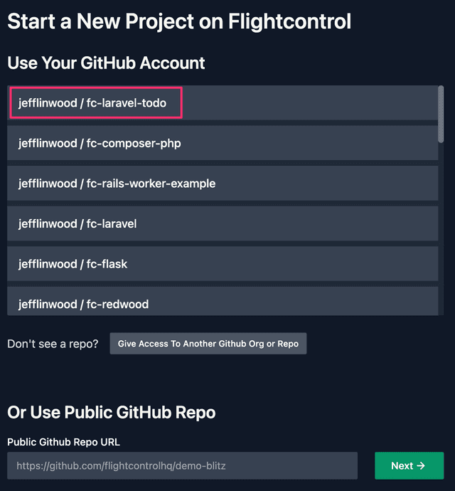 Deploying a Laravel Application with Flightcontrol - Flightcontrol
