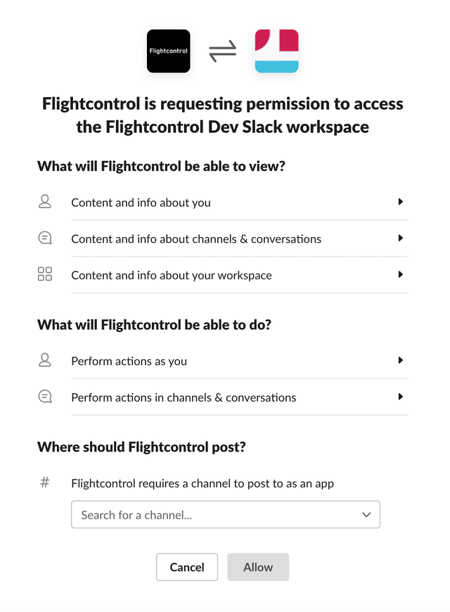 Notifications - Flightcontrol