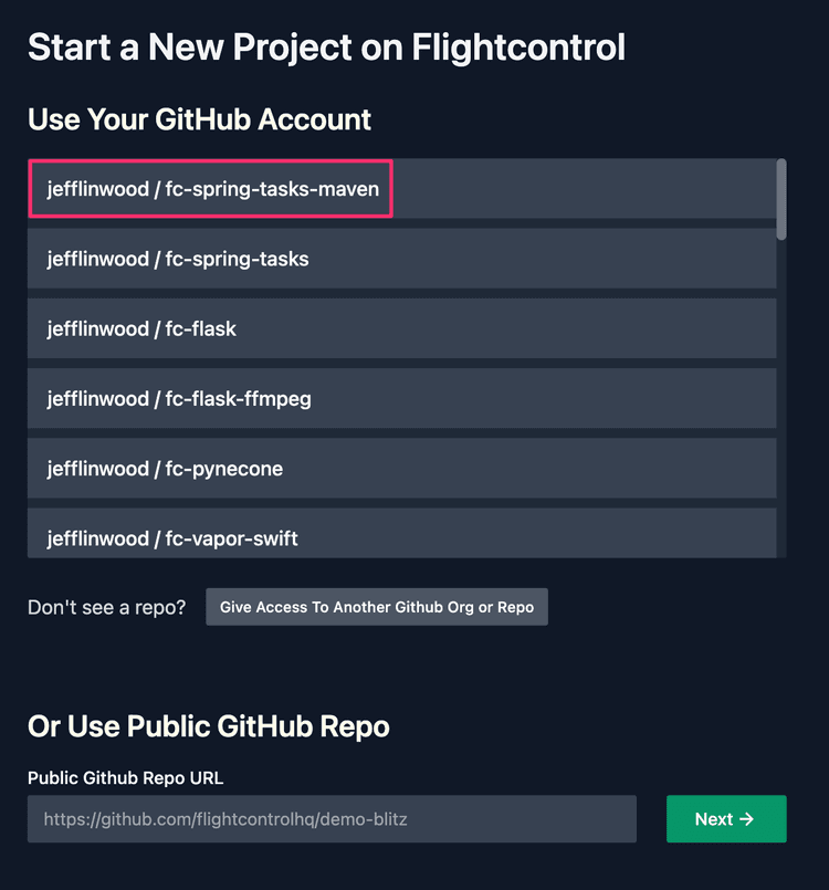 Deploying a Spring Boot Application with Flightcontrol - Flightcontrol